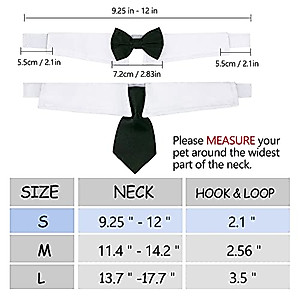Casidoxi Dog Cat Tuxedo Collar, Cat Wedding Bowtie, Cat Bow Tie Tux Collar Costume Birthday Easter Valentines Dog Bowtie Cat Collar for Dog Cat Puppy