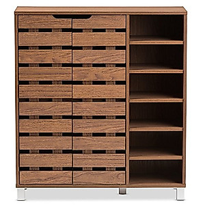 Baxton Studio Eloise Shoe Cabinet, One Size, Brown
