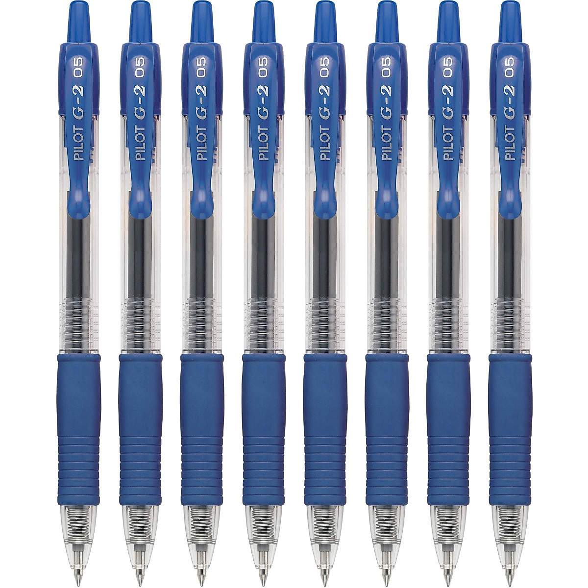Pilot, G2 Premium Gel Roller Pens, Extra Fine Point 0.5 mm, Pack of 8, Blue