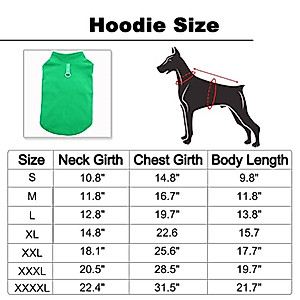 Dog Fleece Vest Soft Winter Jacket Sweater with D-Ring Leash Cold Weather Coat Hoodie for Small Medium Large Dogs Dark Green X-Large