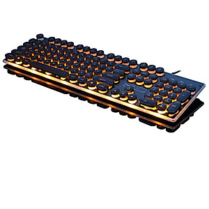 Computer Keyboard-Wired Keyboard Punk Gaming Keyboard Mechanical Keyboard Can Be Illuminated-104 Keys YANG1MN (Color : Orange)
