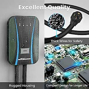 maXpeedingrods Level 2 EV Charger 40A, WiFi Electric Vehicle Charging Station, 240V J1772 Smart Wall EVSE 16 to 40 Amp Adjustable, IP65 UL Listed & Energy Star, 24ft Cord & Nema 14-50 Plug