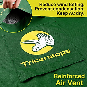 Triceratops Air Conditioner Cover for Outside Units, Outdoor 600D Oxford Square Air Condition Cover Fits up to 34 x 34 x 30 inches, Anti-Fade and Weather Resistant AC Cover