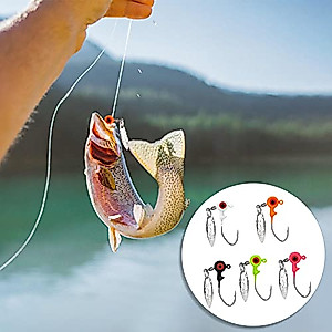 SAVITA 25pcs Fishing Jig Heads 1/32oz with Plastic Case, High-Carbon Steel Fishing Jig Hooks Jighead Hooks Crappie Jigs for Bass Freshwater and Saltwater Fishing Lovers (5 Colors)