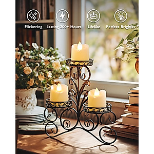 Homemory 24Pack Heart Shaped Flameless Flickering Led Votive Candles,200+Hour Lasting Battery Operated Tealights for Romantic Night,Valentine's Day,Anniversary Decor
