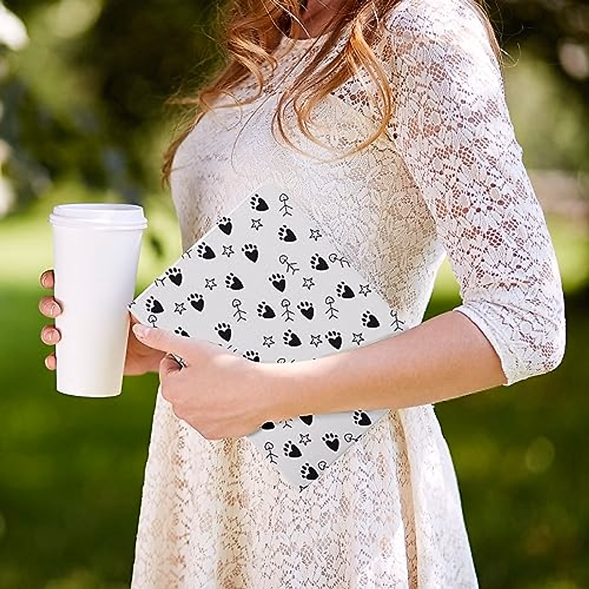 Cat Dog Paw Print Fashion Case for IPAD 2020 AIR 4 （10.9in）, Pen Slot Protective Cover for IPAD 2020 AIR 4 （10.9in）, Convenient Magnetic Stand