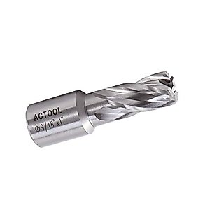 ACTOOL 9/16" Diameter × 1" Depth of Cut HSS ANNULAR Cutter with 3/4'' Weldon Shank