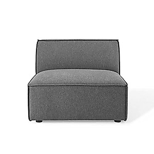 Modway EEI-3872-CHA Restore Sectional Sofa Armless Chair, Charcoal