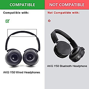 Defean Replacement Y50 Headband Cushion Foam Compatible with AKG Y50 Wired Headphones