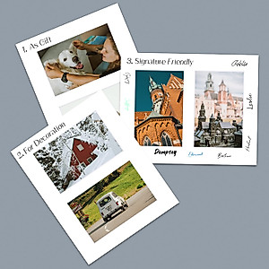 Golden State Art, Bevel Cut Mats for Two Photos, Acid-Free White Core for Photographs, Prints, Artworks - Great for Graduations, Frames (White, 8x10 Mats for 4x6 Pictures, Pack of 10)