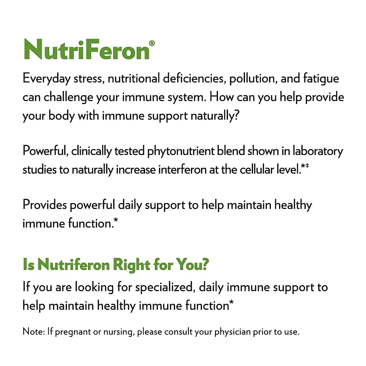 Shaklee - NutriFeron® Immune-Boosting Botanical Blend - Developed by Renowned Immunologist - Promotes Healthy Immune Function with Interferon-Boosting Ingredients - Contains Zinc - 60 Caplets