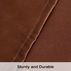 NTBAY 2 Pack Satin Standard Pillowcases for Hair and Skin, Luxurious and Silky Pillow Cases with Envelope Closure, 20x26 Inches, Brown