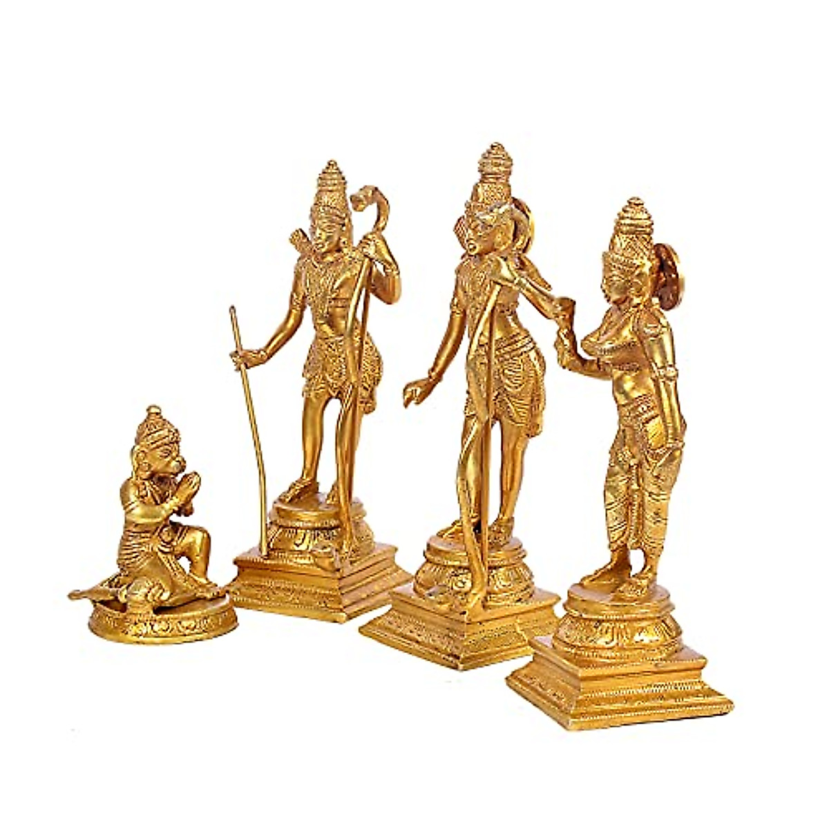 AONA Brass Shri Ram Darbar Statue Idol Ram Darbar Rama Height 8 inch