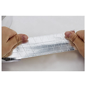Glass Fiber Cloth Aluminum Tape Silver, Reinforced Self-Adhesive Heat Reflective Tape, Heat Jacketing Insulation Resistant High Temperature HVAC Tape, Metal Repair Duct Tape (3.15inch x 82ft)