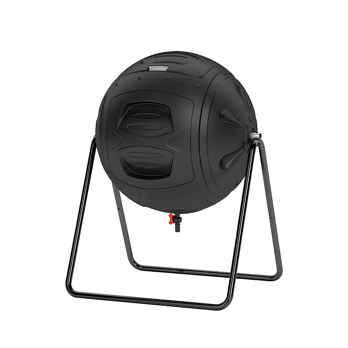 Multifunction Garden Tumbling Composter, Heavy-Duty Fast-Working Compost Bin with Easy-to-use Drain Plugs to Collect Liquid,Black