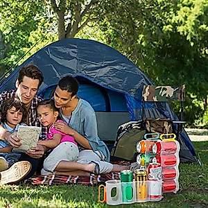 MANMAOHE 6 Pack Portable Soda Can Organizer for Refrigerator Shelves, Clear Plastic Fridge Soda Can Organizer with Removable Handle, Beer Can Racks, Refrigerator Storage Sliders