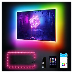DAYBETTER LED Lights for TV 14.8ft,TV LED Backlight for 65-75Inch, RGB Behind TV LED Lights for Bluetooth,Music Sync APP and Remote Control, Strip Lighting for Christmas Gaming Room HDTV Mood