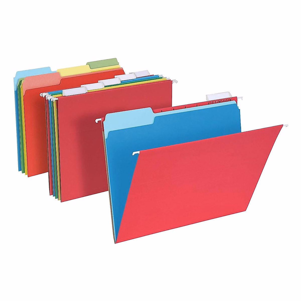 Pendaflex Hanging File Folder Combo Kit, 25 Hanging Folders with Tabs, 50 File Folders, Work from Home Starter Kit, Assorted, Letter Size (99199)