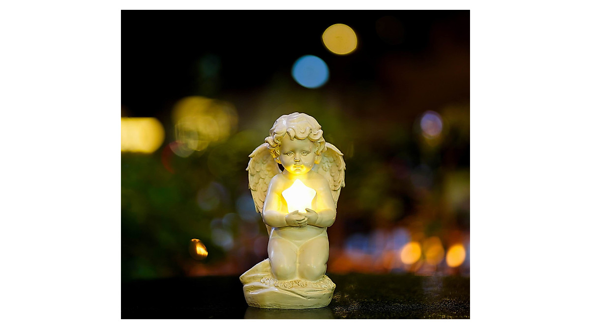 Solar Cherub Angel Light - Garden Decor & Remembrance Gift