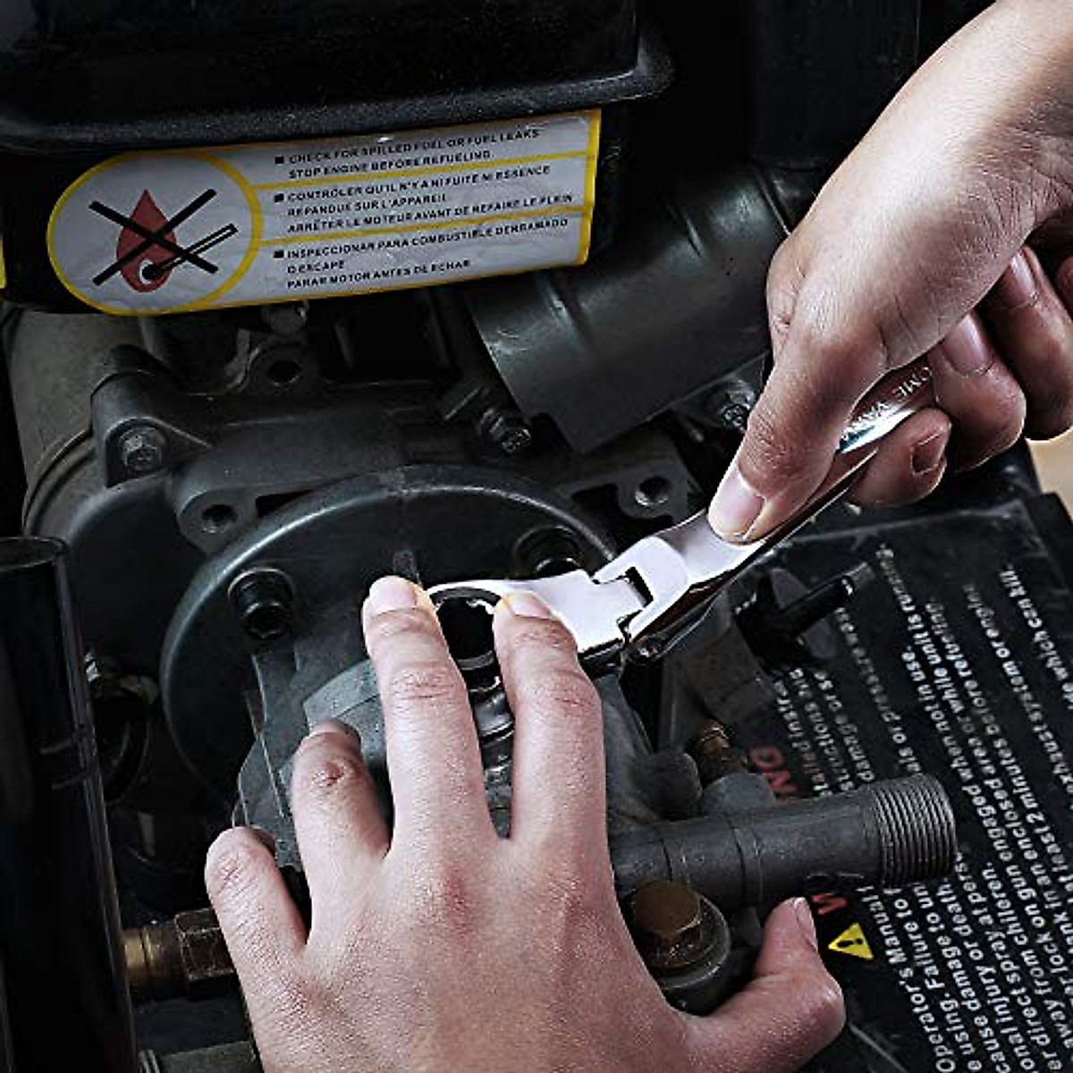 DURATECH Flex-Head Ratcheting Combination Wrench Set, SAE, 13-piece, 5/16'' to 1'', CR-V Steel, with Rolling Pouch