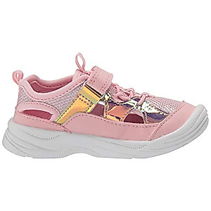OshKosh B'Gosh Girls Selene Bump Toe Sandal, Light Pink, 5 Toddler