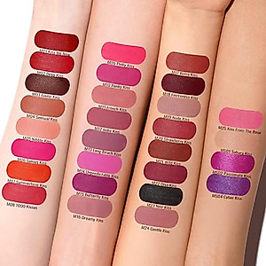 Oulac Matte Liquid Pinky Purple Lipstick for Women, Long Lasting Lipstick Waterproof Lip Stain, No Transfer, Creamy High Pigmented Formula with Rose Oil, Vegan & Cruelty-Free, Light Purple M14