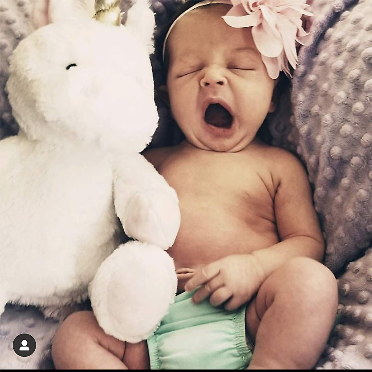 MEG ORIGINAL Lavender & Gray Minky Dot Baby Girl Blanket