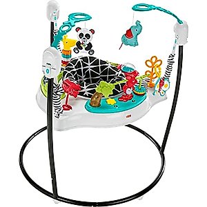 Fisher-Price Baby Bouncer Animal Wonders Jumperoo Activity Center With Music Lights Sounds And Developmental Toys