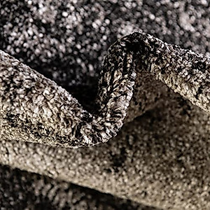 Unique Loom Del Mar Collection Area Rug - Lucille (5' 3" x 8' Rectangle, Dark Gray/ Ivory)