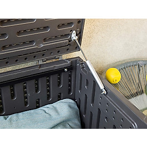 Barton Deck Box 130 Gallon Outdoor Patio Storage Bench Shed Cabinet Container Furniture Pools Yard Tools Porch Backyard