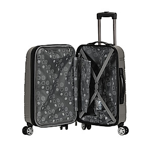 Rockland Melbourne Hardside Expandable Spinner Wheel Luggage, Silver, 2-Piece Set (20/28)
