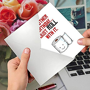 The Best Card Company - 1 Pun Birthday Card Funny - Hilarious Bday Puns, Notecard with Envelope - Birthday Puns - Roll C6119CBDG