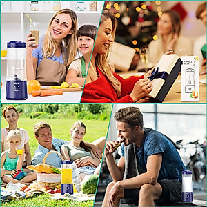 Mulli Portable Blender,USB Rechargeable Personal Mixer for Smoothie and Shakes, Mini Blender with Six Blades for Baby Food,Travel,Gym