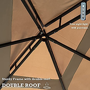 Kozyard Andra 8'X5' Soft Top Barbecue (BBQ) Grill Canopy (Tent) with 4pcs Magnetic Detachable LED Light