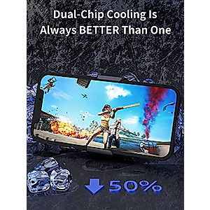 SakuraClub Phone Cooler, Cell Phone Cooling Fan with Dual Cooling Chip, Cooling Case for iOS/Android Phones, Fit for Mobile Gaming, Video Streaming, Car Driving (Need to Be Plugged in)