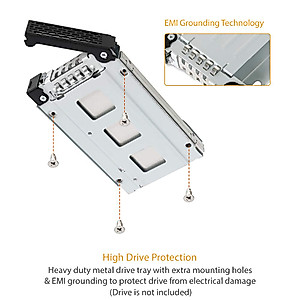 ICY DOCK 2.5" U.2 NVMe SSD PCIe 3.0/4.0 Mobile Rack for External 3.5" Drive Bay (147mm Depth) | ToughArmor MB601VK-B