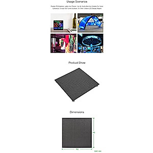 Coolwell Flexible RGB LED Matrix Panel Full-Color 64×64 for Raspberry Pi 4B+ 4B 3B+ 3B 2B+ Zero W WH Pico ESP32 Ardui 3mm Pitch Adjustable Brightness and Bendable PCB