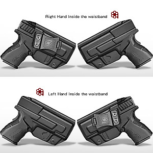 Amberide IWB KYDEX Holster Fit Springfield XD MOD.2-3" Sub-Compact 9MM/.40 Pistol, Inside Waistband Concealed Carry Holster, Adjustable Cant & 'Posi-Click' Retention, USA Made by Amberide