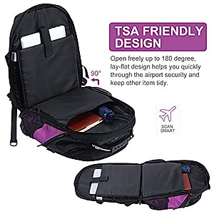 ANKUER Large Backpack, 50L Travel Backpack for Men Women, 17 in Laptop Backpacks for Travel, Anti Theft TSA Travel Bag with USB Charging Port, Business Computer Bag (Purple)