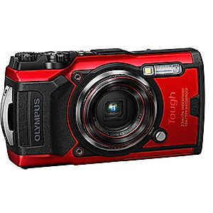 Olympus Tough TG-6 Digital Camera (Red) - with Premium Accessory LED Light Bundle