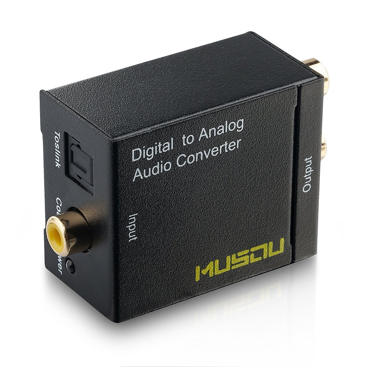Musou Digital Optical Coax to Analog RCA Audio Converter Adapter with Fiber Cable