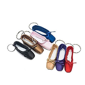 WENDYWU Fashion Ballet Shoes Key Chain Ballrian Pointe Shoes Car Bag Chain for Girls and Womens (Pink)