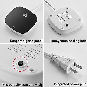 Viyee Oline, Coffee Mug Warmer,Smart Coffee Warmers for Office Desk, Gravity Sensor Mug Warmer Black