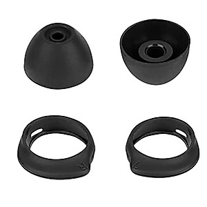 Earbud Tips Wing Tips Earbud Replacement Tips Replacement Earbud Tips Earbuds Replacement Tips Earbud Covers Compatible with Galaxy Buds SM-R170 Headphone 3 Pairs SML+Ear Tips 3 Pairs SML Black