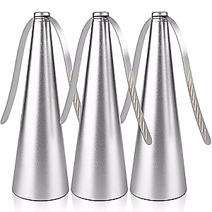 PIAOPIAONIU 3PCS Fly Fan for Outdoor Table Picnic Fly Fan and Food Fan Indoor Outdoor Meal for Party,Silver