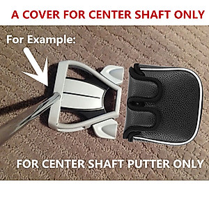 Big Teeth Center Shaft Putter Cover Square Mallet Headcover Golf Club Protector for High MOI Big Size Equipment Model Tour Taylormade Rossa Monza Spider Cleveland Huntington Beach #6