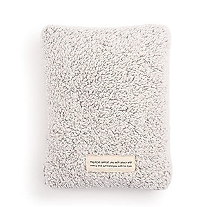 DEMDACO Remembrance Prayer Tan 12 x 10 Plush Fabric Throw Pillow with Bookmark
