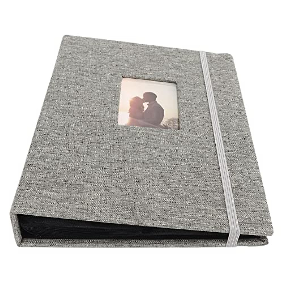 Photo Album, Mini Large Capacity Delicate Lightweight Photo Album for Ticket (Grey)
