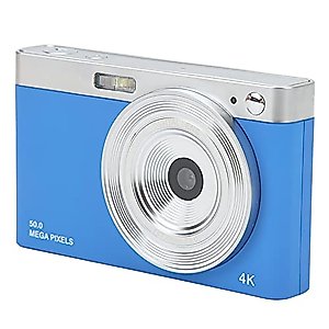 4K Digital Camera,2.88in IPS HD Mirrorless Camera,AF Autofocus 16X Digital Zoom 50MP Video Camera,Photography Camera with LED Fill Light,Macro Shooting (Blue)