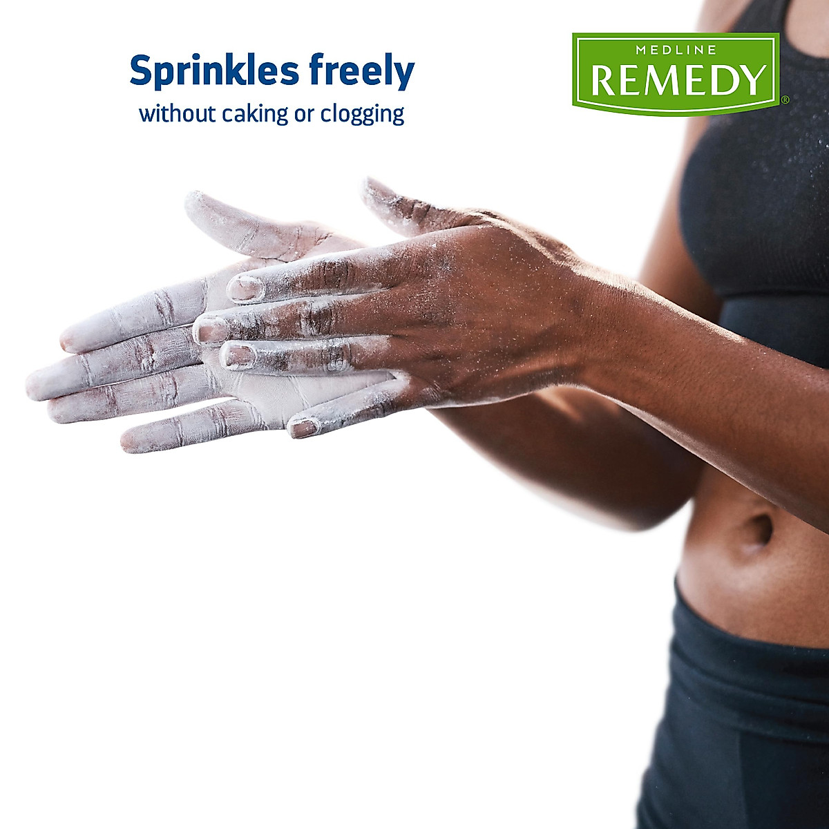 Medline Remedy Essentials Cornstarch Powder (14 oz Bottle), Fresh Scent, Talc Free, Shaker Top, Skin Care, Absorbs Sweat, Soothes, Reduces Friction & Chafing, For Adults, Feet, Groin